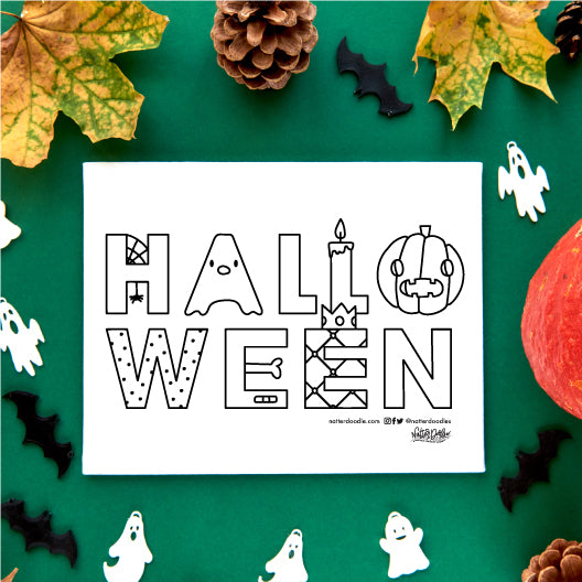 Spooky Halloween Coloring Pages - NatterDoodle